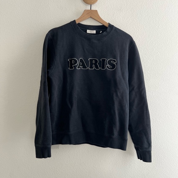 Sandro | Tops | Sandro Paris Navy Sweatshirt | Poshmark